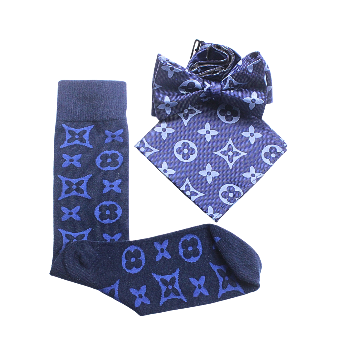 LV 6 & LV 1 | Navy | Bowtie & Sock Combo – VERSE 9