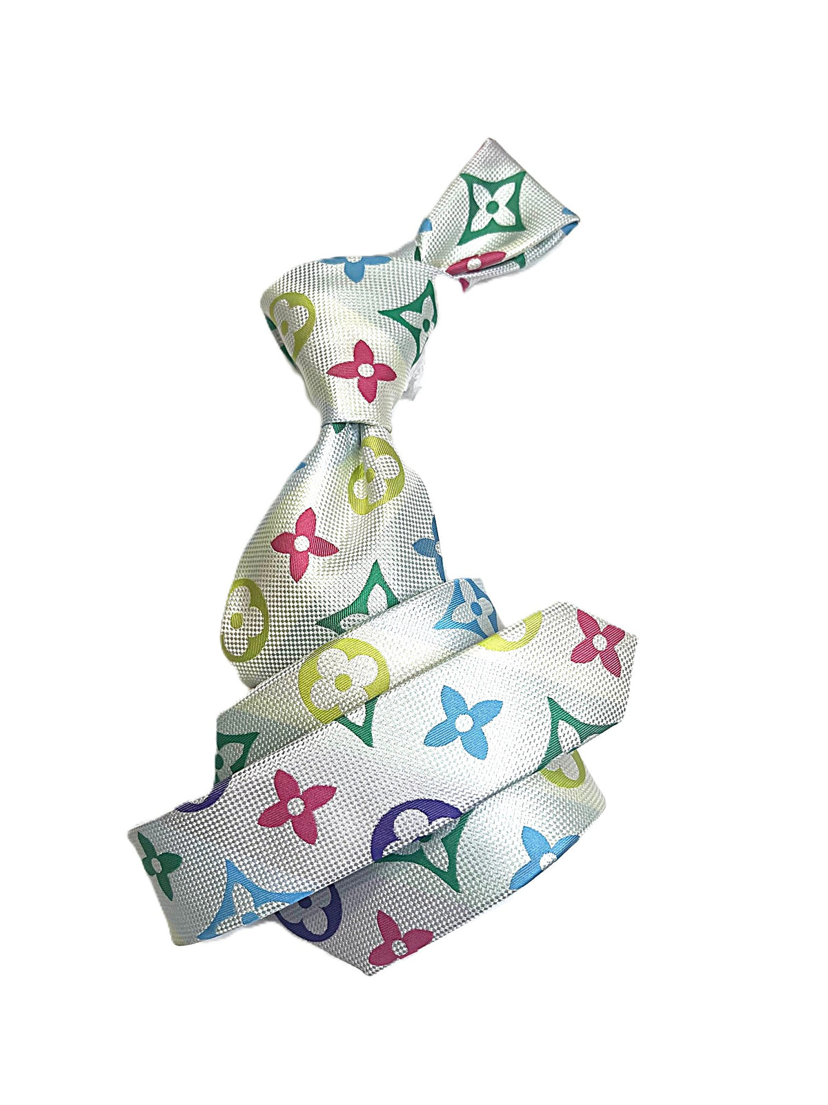LV 5 | Multi Color White | Tie & Pocket Square – VERSE 9