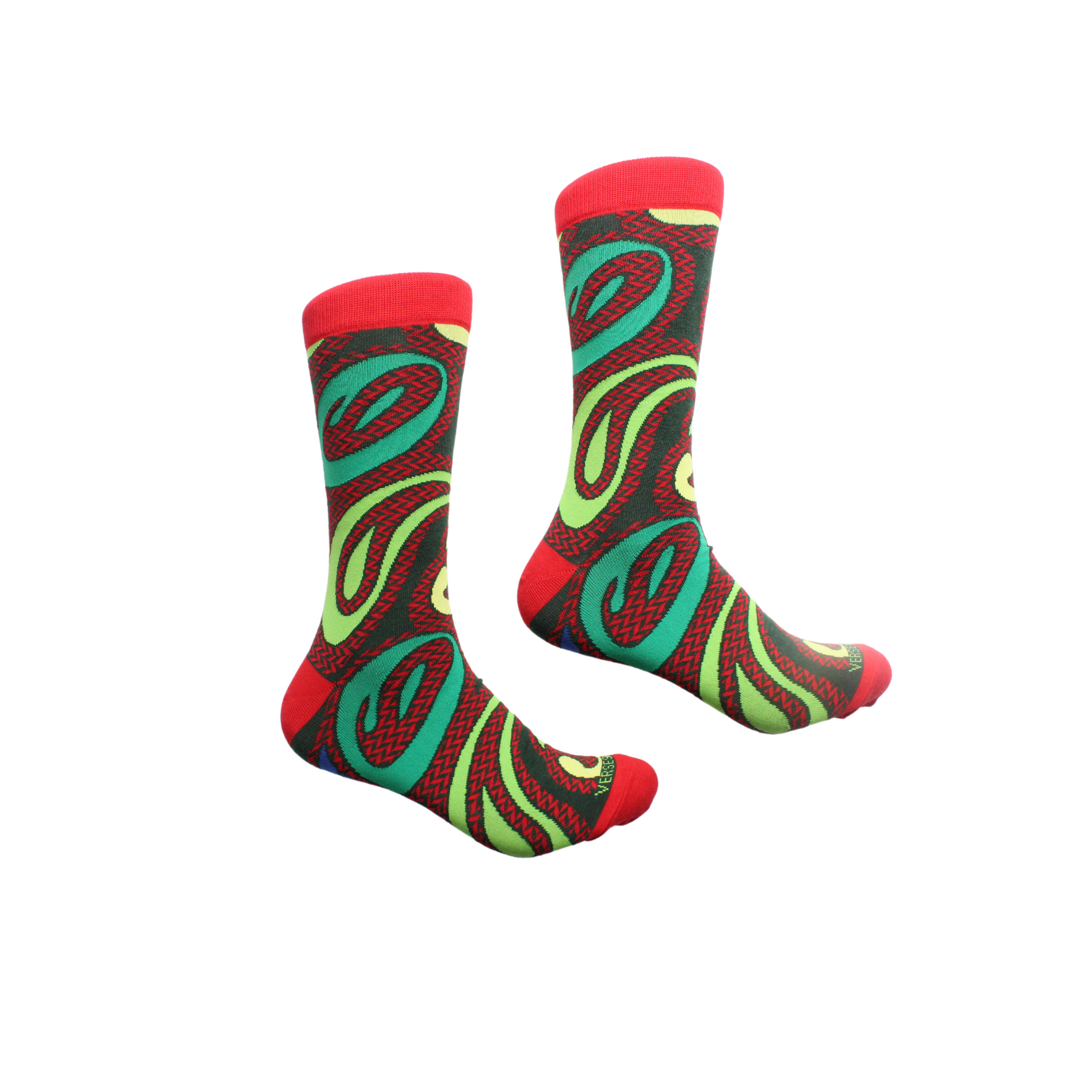 Usain 7 | Green & Red Paisley | Sock – VERSE 9