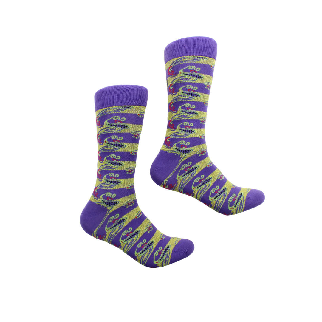 Dash 2 | Purple & Yellow Paisley | Sock – VERSE 9