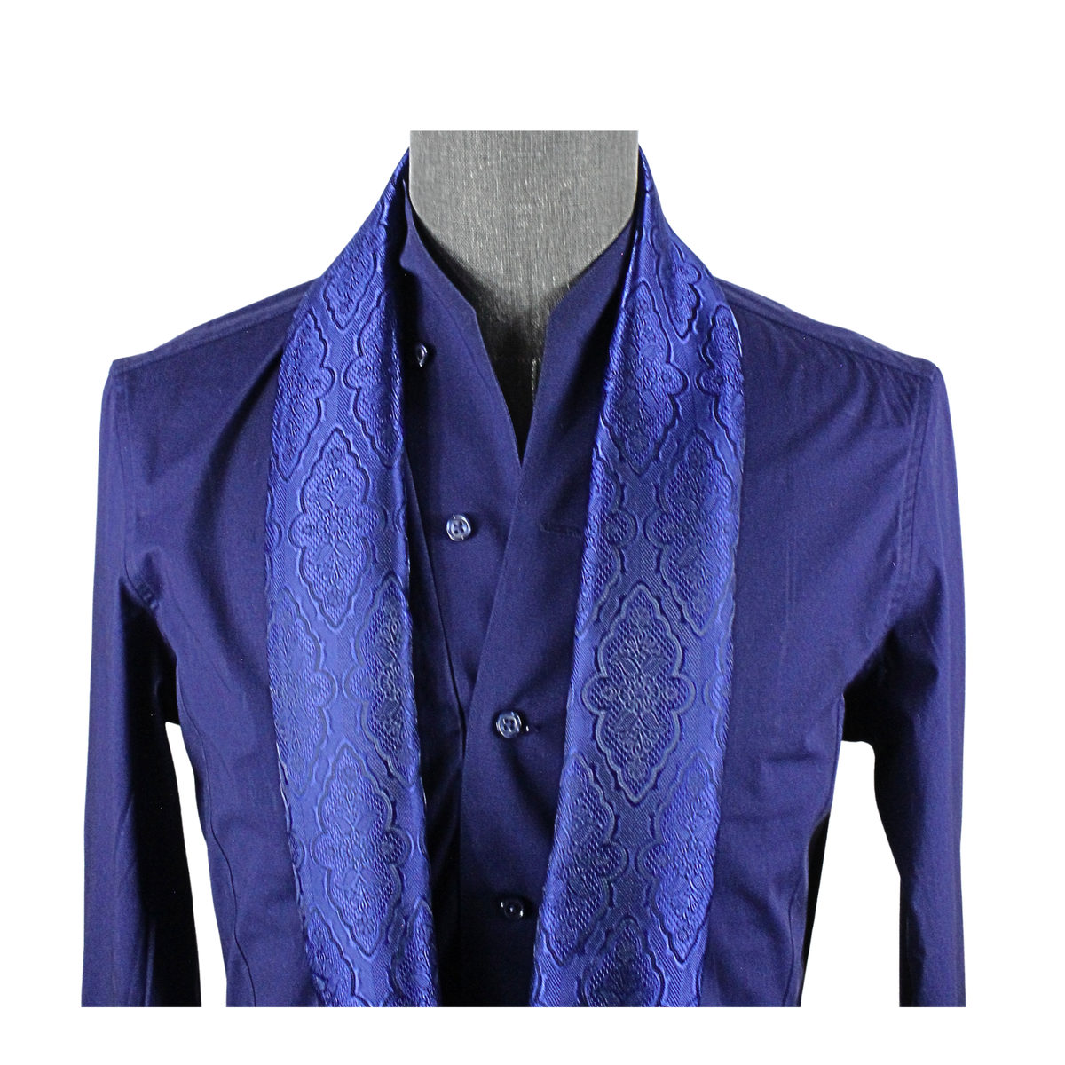 Geometric Solid B3 | Navy | Single Scarf – VERSE 9