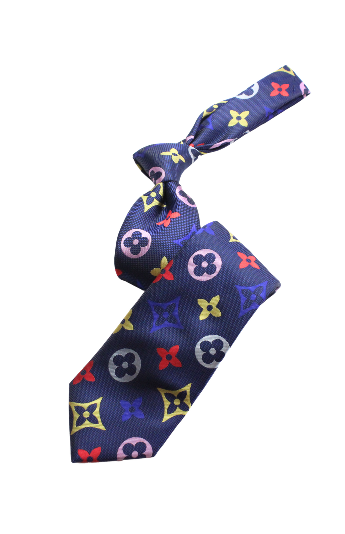 LV Multicolor B8 | Navy 2 | Tie & Pocket Square – VERSE 9